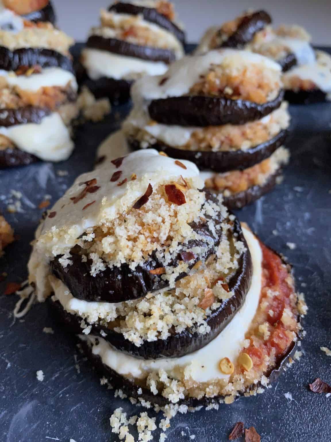 Eggplant Parmesan Stacks - Hungry Happens