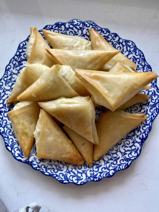 Tiropitakia (Greek Triangle Cheese Pies) - Hungry Happens