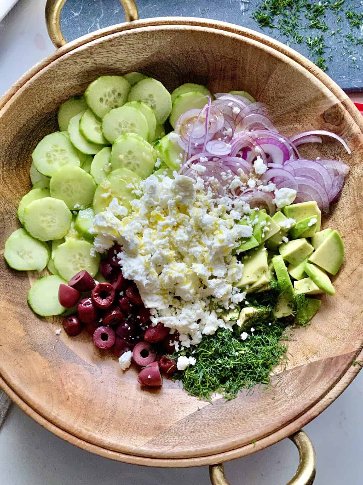Feta Cucumber Avocado Salad (Avocado Salata) - Hungry Happens