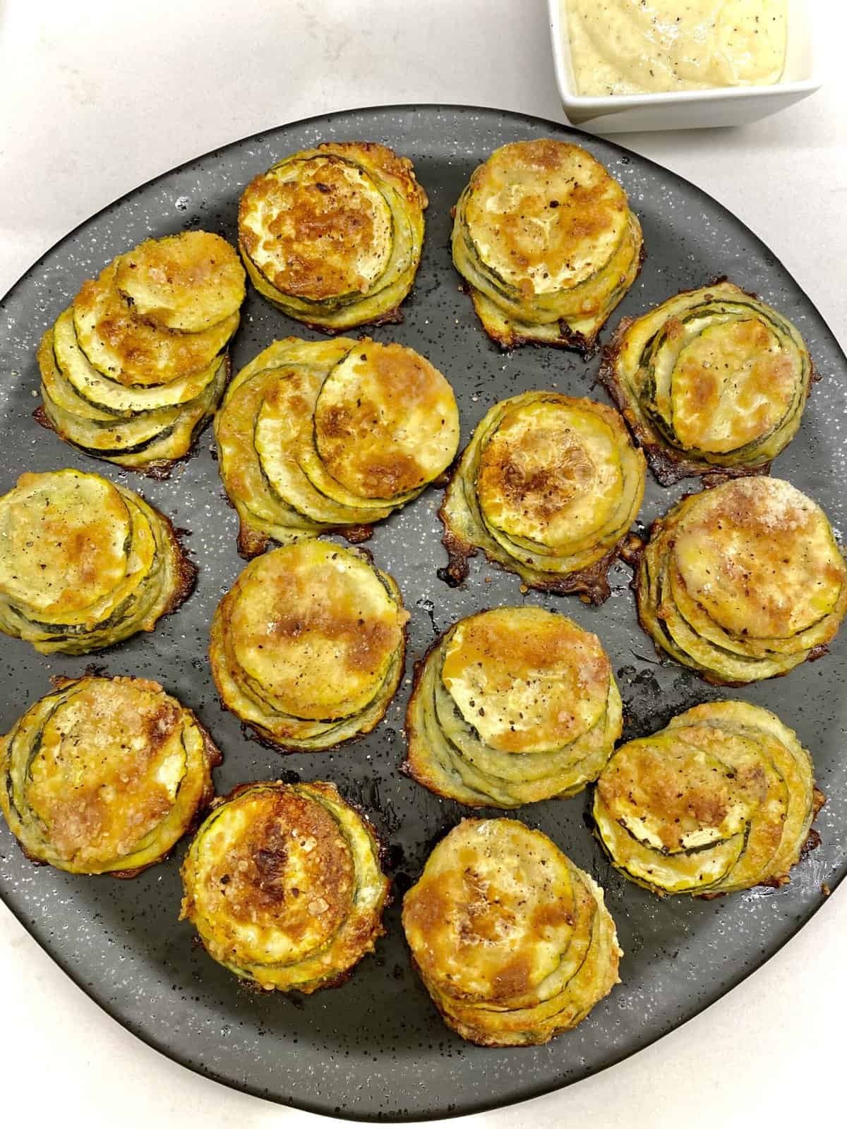 Baked Cheesy Zucchini Stacks - Hungry Happens
