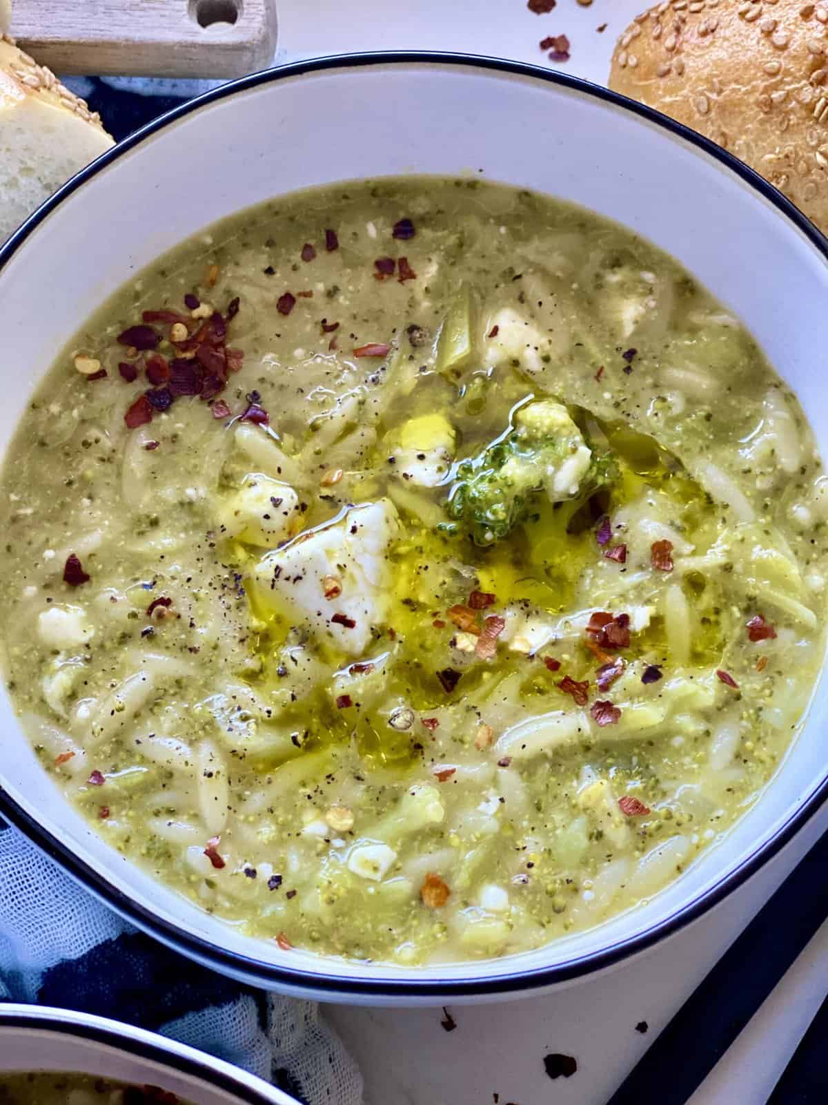 Broccoli Feta Soup - Hungry Happens