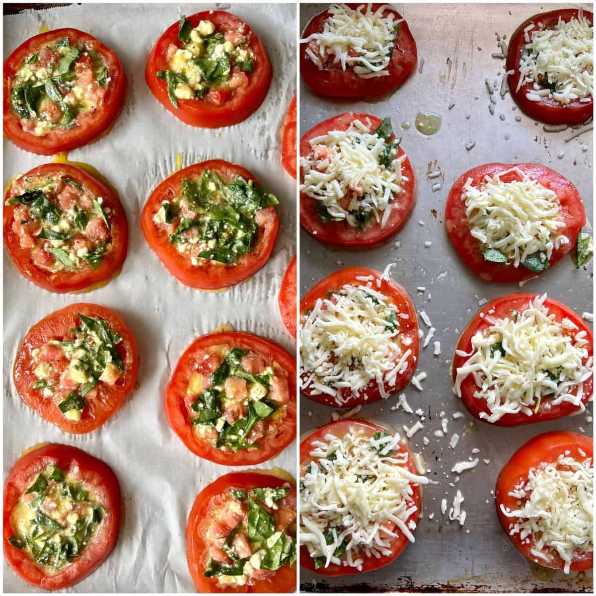 Cheesy Baked Tomato Slices - Hungry Happens