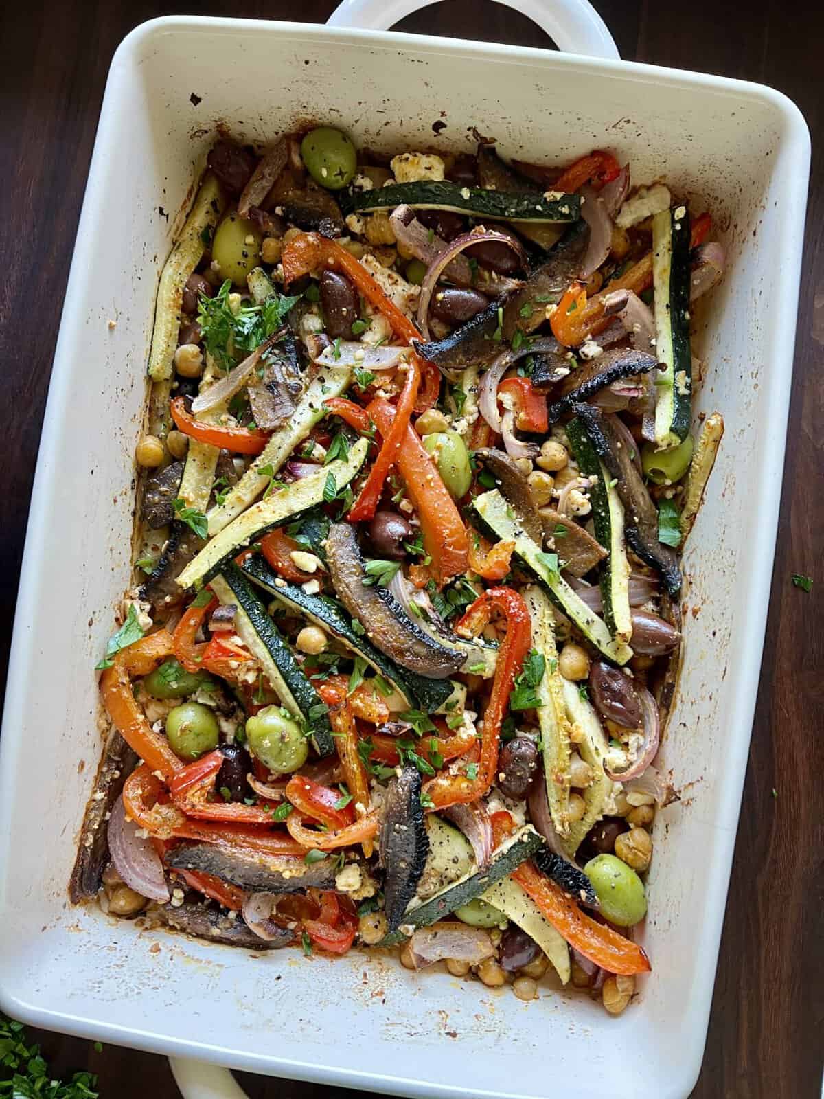 Roasted Feta Veggies - Hungry Happens