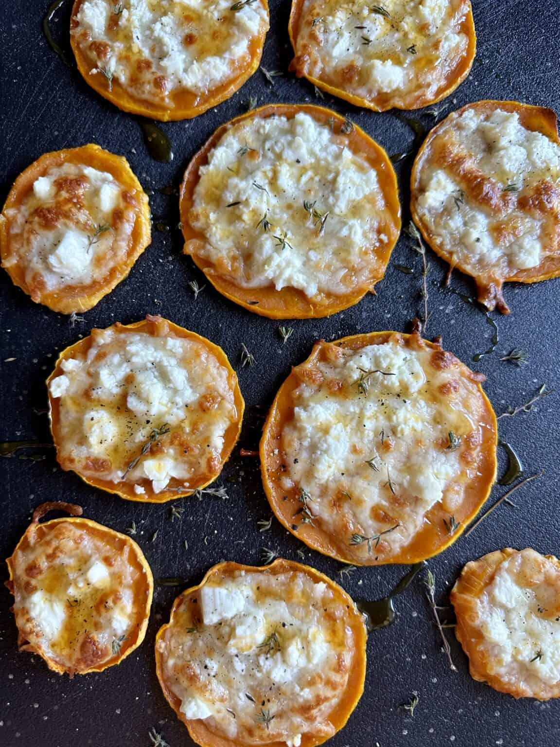 Cheesy Butternut Squash Slices - Hungry Happens