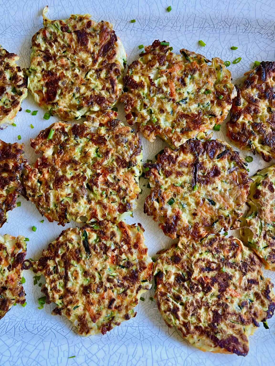 Cheesy Vegetable Fritters - Hungry Happens