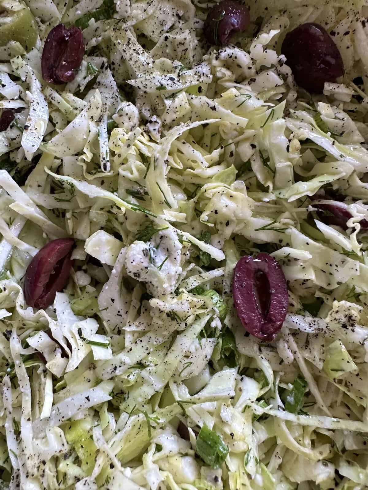 Greek Cabbage Salad (Lahano Salata) - Hungry Happens