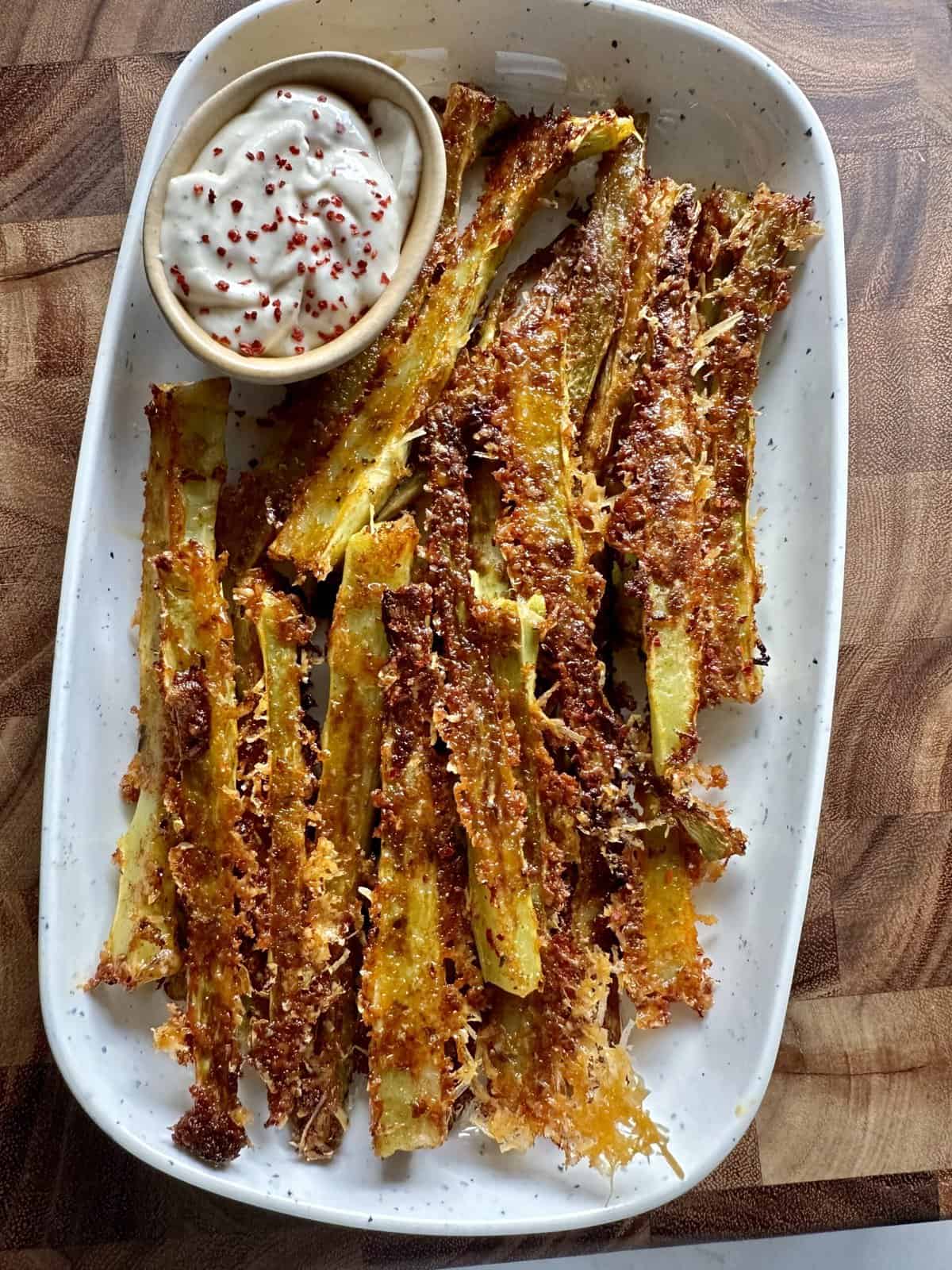 Crispy Parmesan Broccoli Sticks - Hungry Happens
