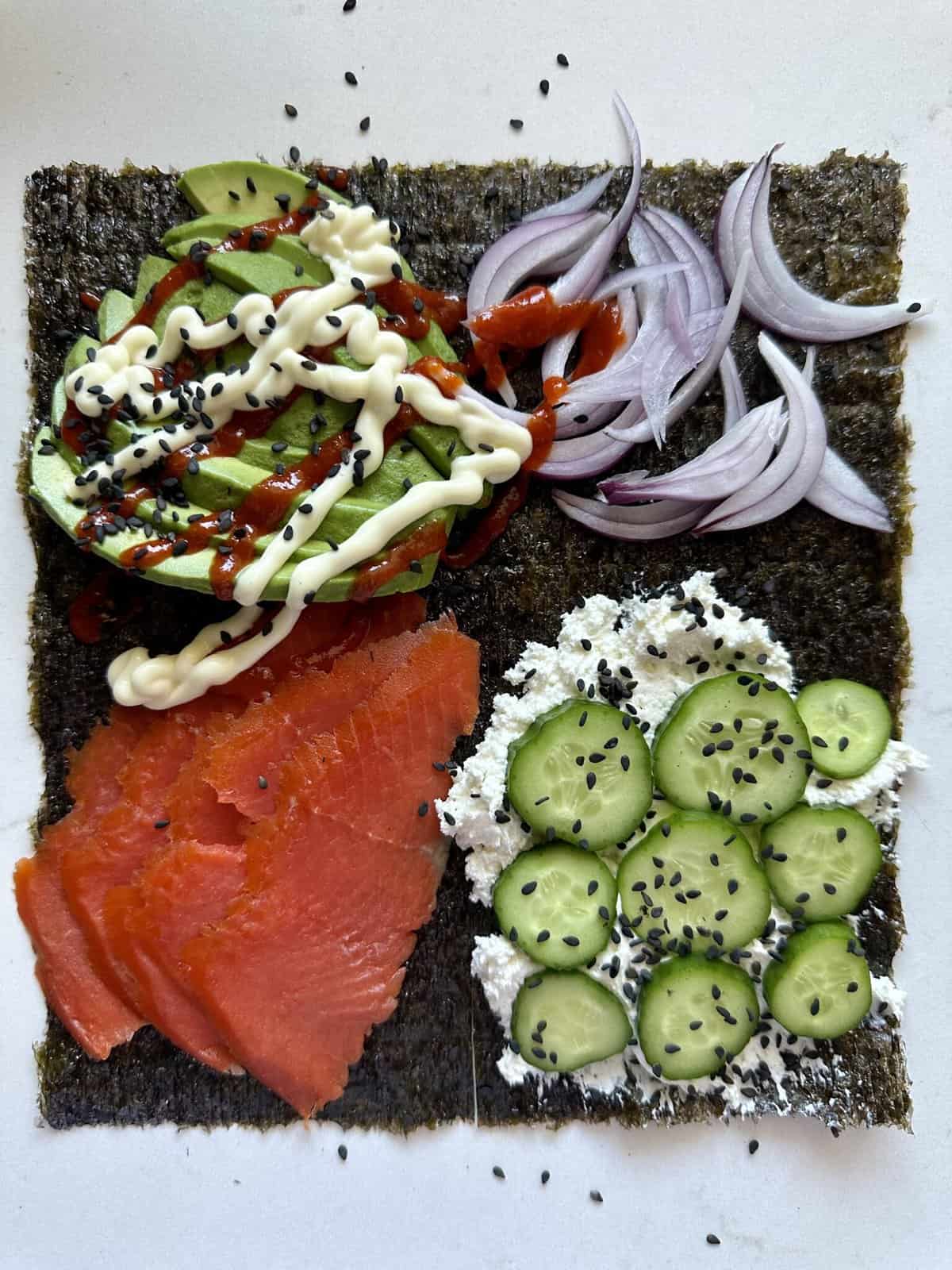 Easy Sushi Style Lox Wrap - Hungry Happens
