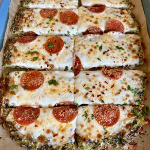 Broccoli Crust Pizza (Low Carb + Gluten Free) - Hungry Happens