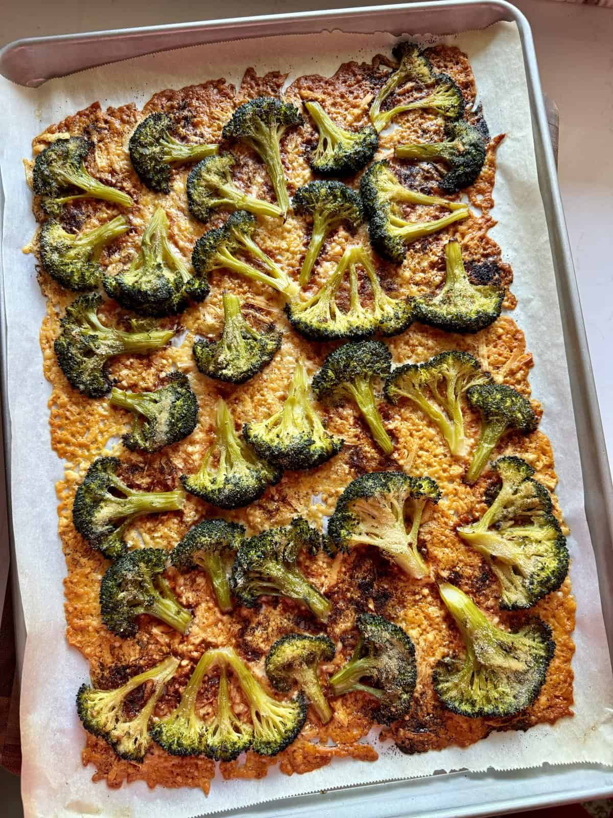 Crispy Parmesan Broccoli Chips aka Smashed Broccoli - Hungry Happens