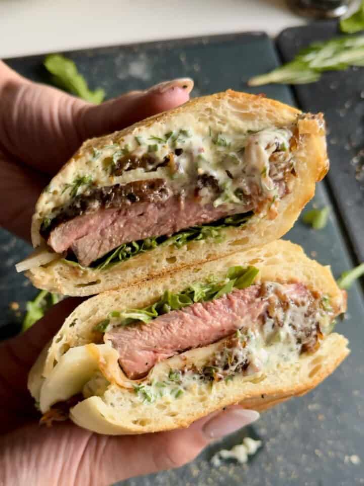 Ultimate Pan Seared Steak Sandwich - Hungry Happens