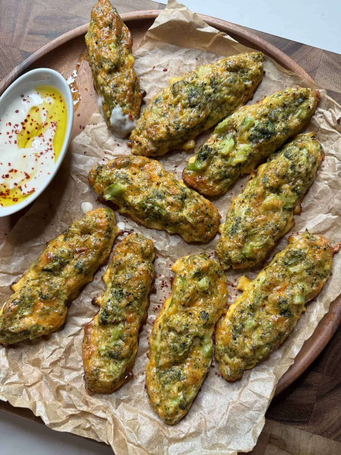 Broccoli Cheddar Dunkers (Low Carb) - Hungry Happens