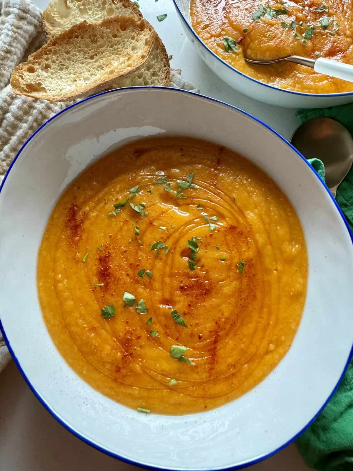 One Pot Carrot Lentil Soup Hungry Happens