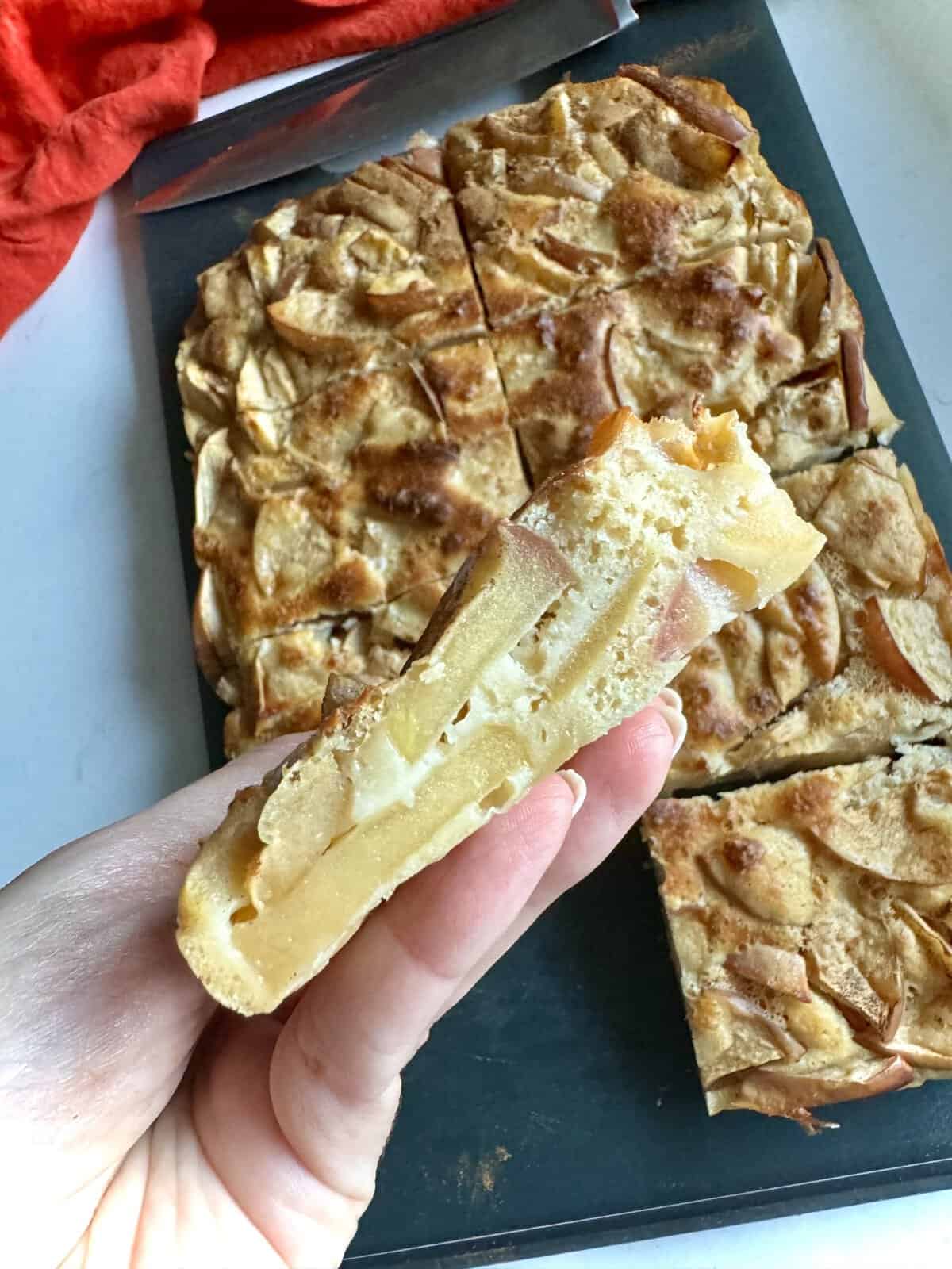 Simple Apple Sheet Cake Recipe - Hungry Happens