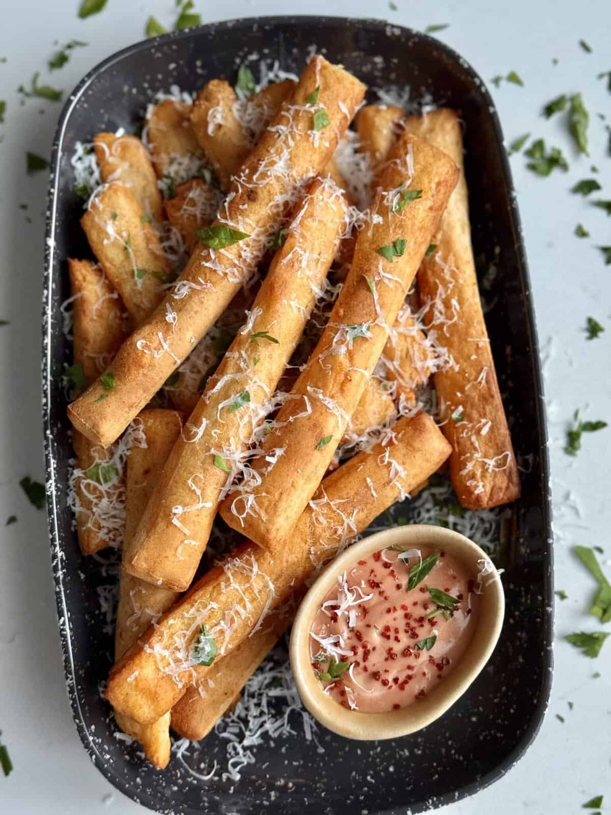 Extra Long Crispy Fries (Air Fryer) - Hungry Happens