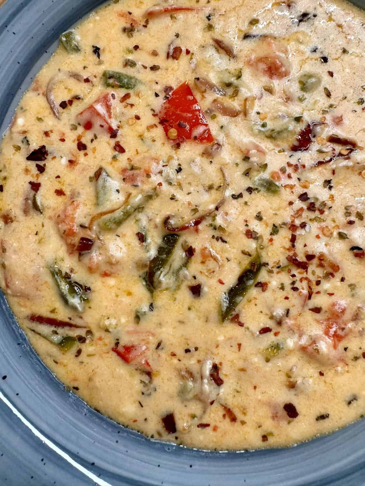 10 Minute Skillet Bouyourdi Feta Dip - Hungry Happens