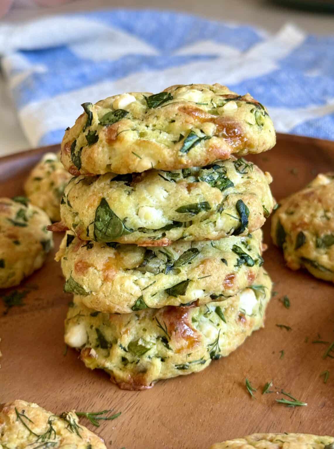Spanakopita Cookies (Spinach and Feta Cookies) - Hungry Happens