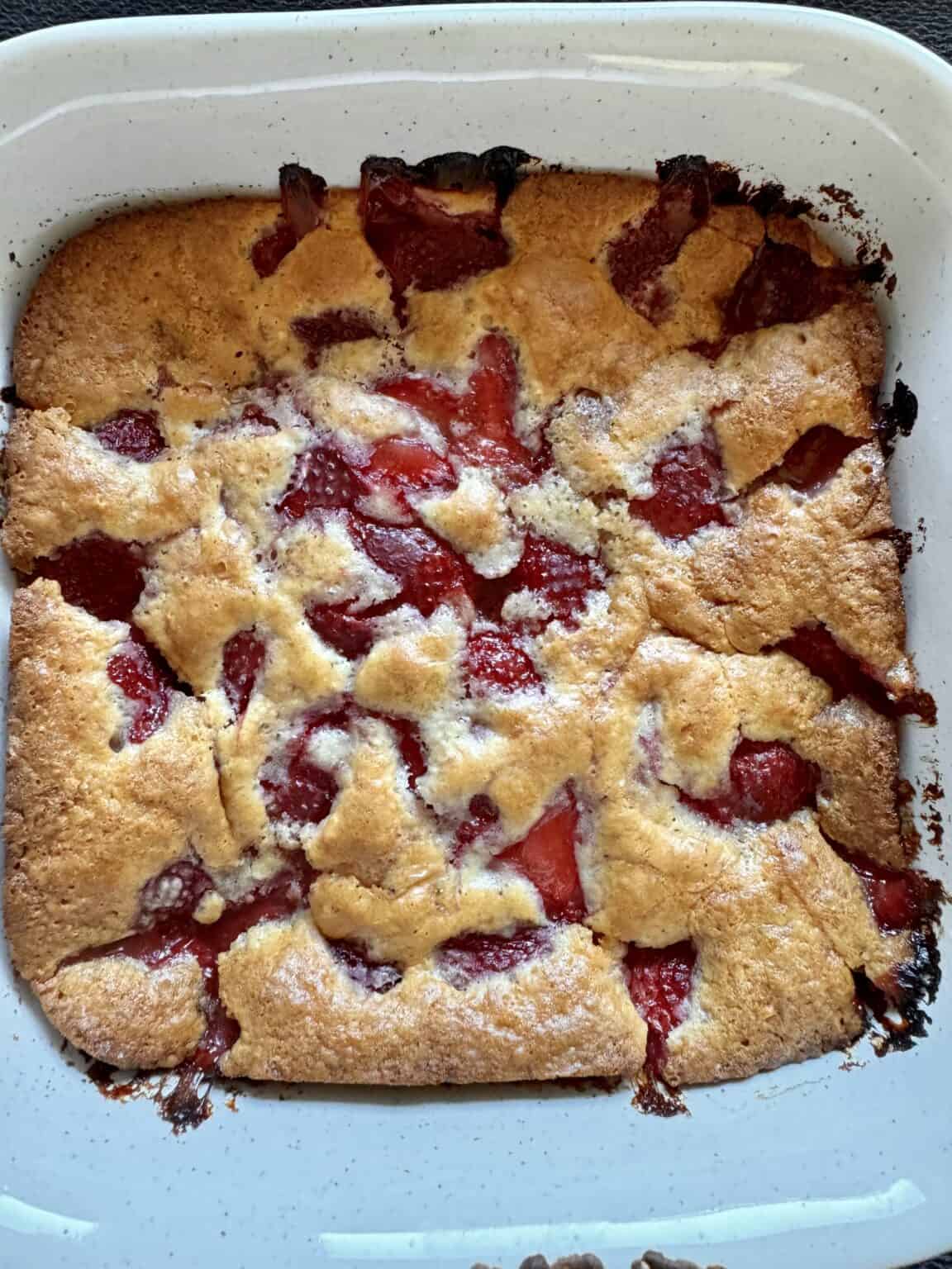 Lighter Strawberry Cobbler - Hungry Happens