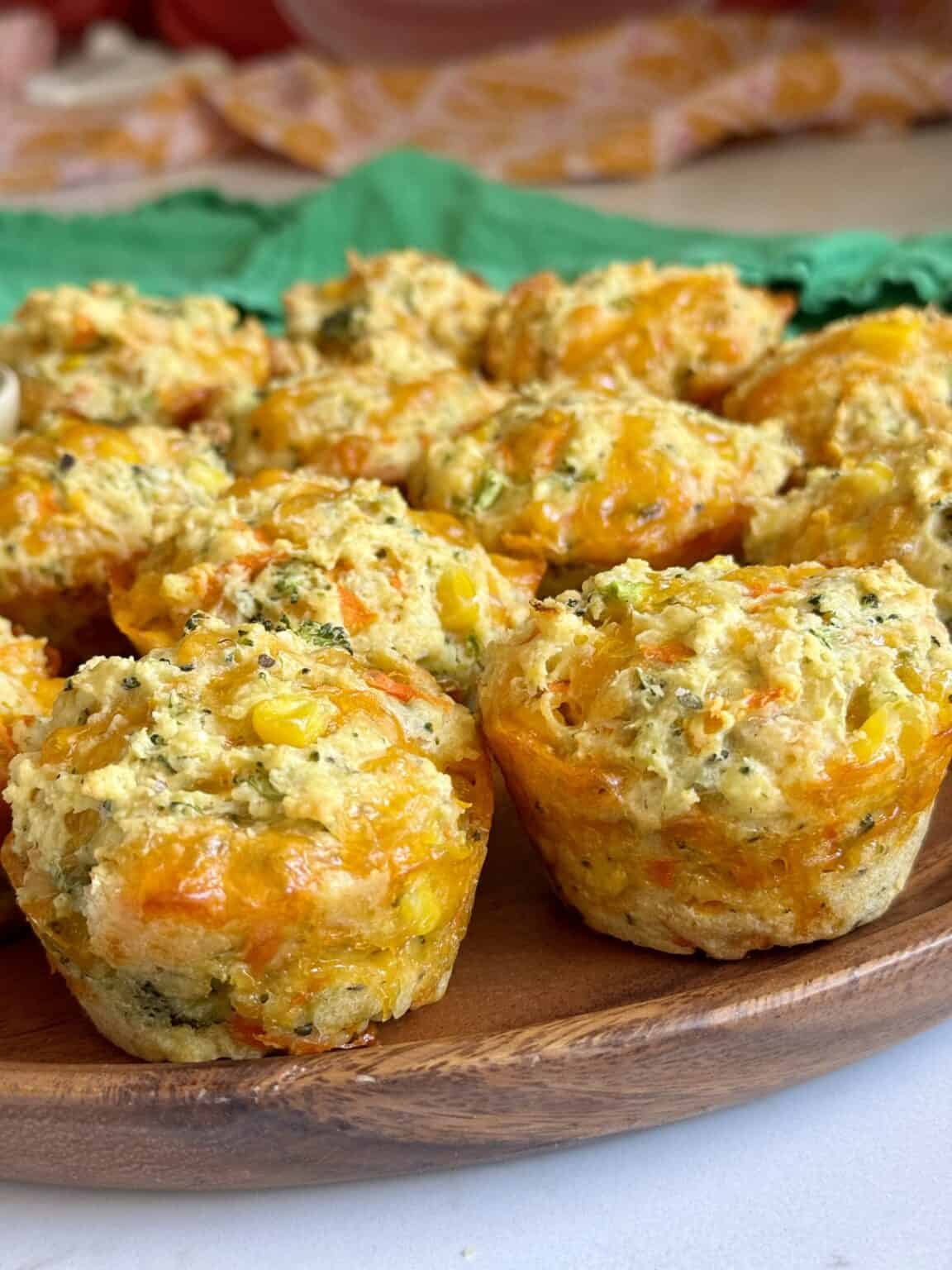 Easy Veggie Cheese Muffins - Hungry Happens