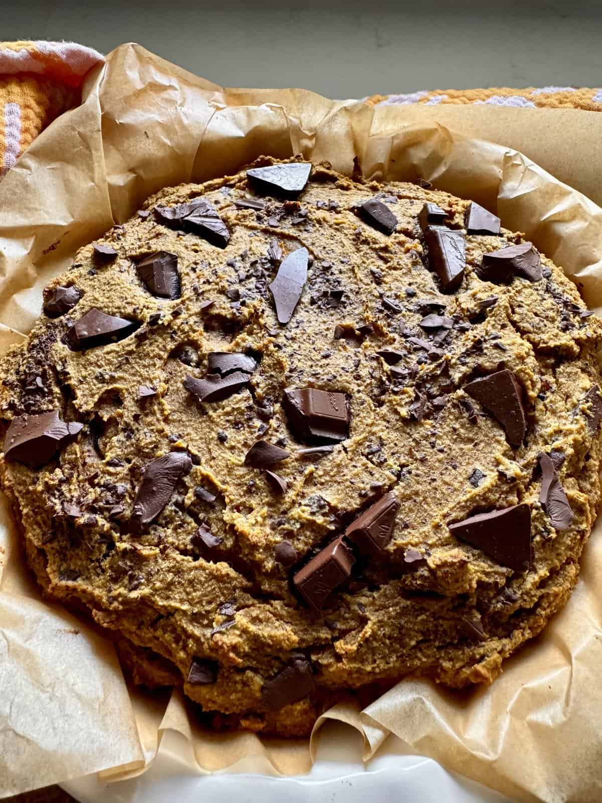 Healthier Pumpkin Chocolate Chunk Cake (Gluten Free) - Hungry Happens