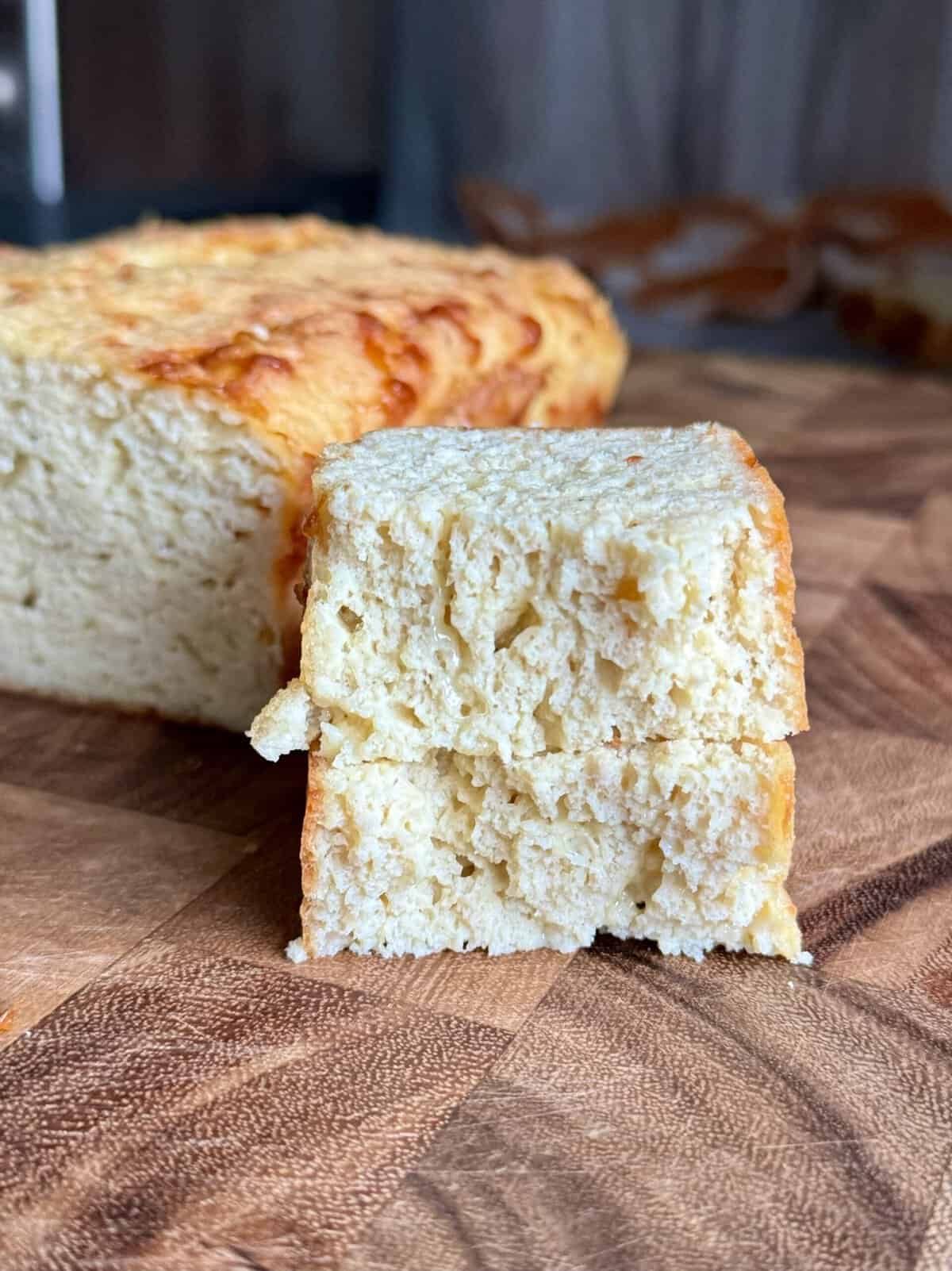 5 Ingredient Chicken Loaf Bread (High Protein + Low Carb) - Hungry Happens