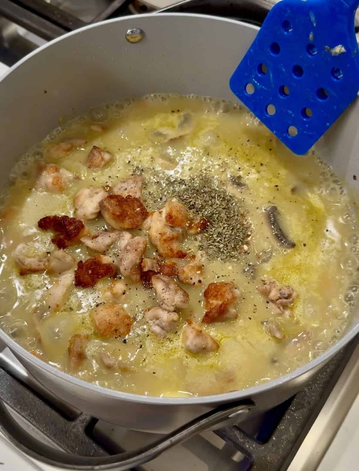 Greek Lemon Chicken Stew (One Pot) - Hungry Happens