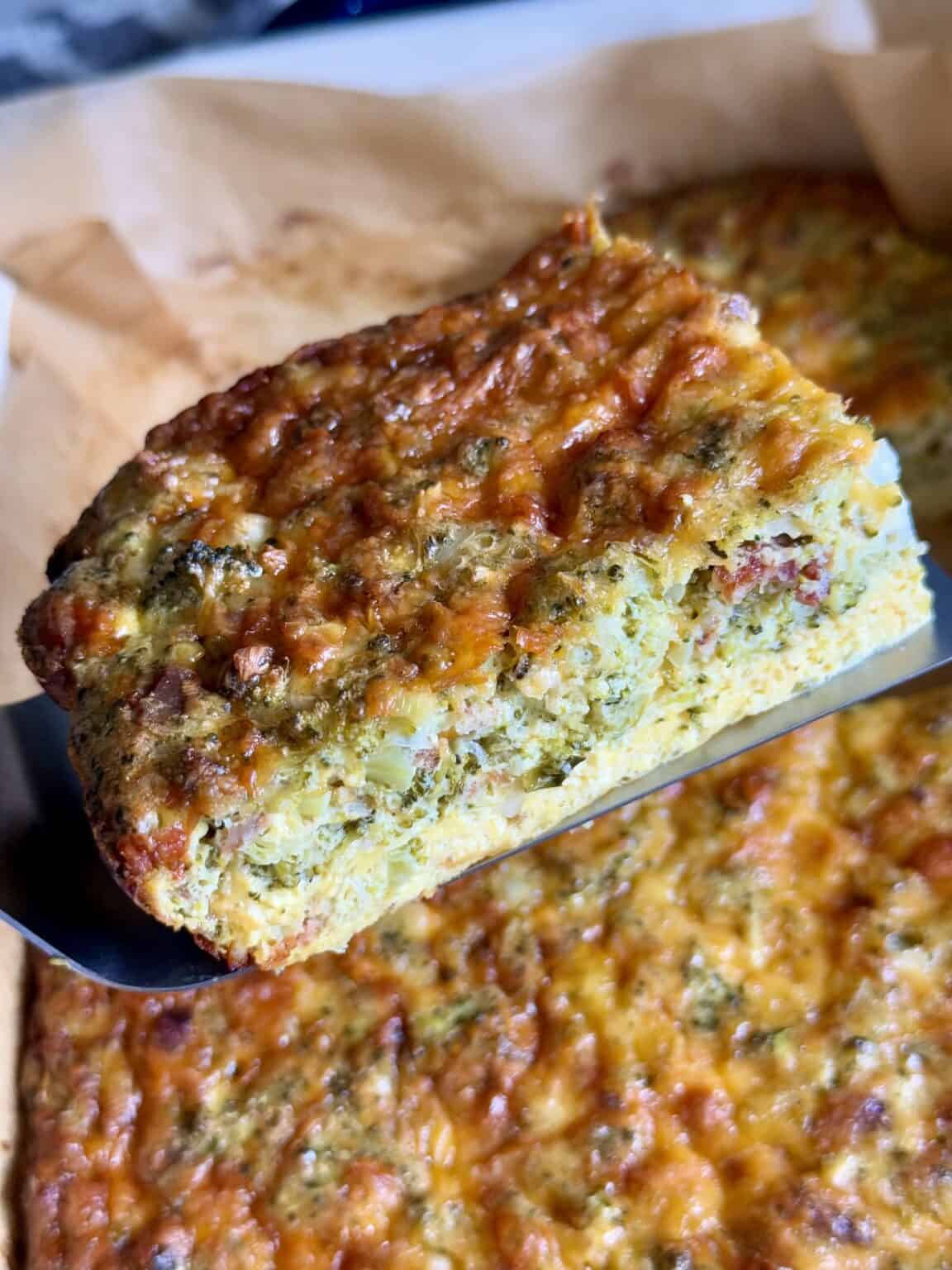 Broccoli Breakfast Bars (Low Carb) - Hungry Happens