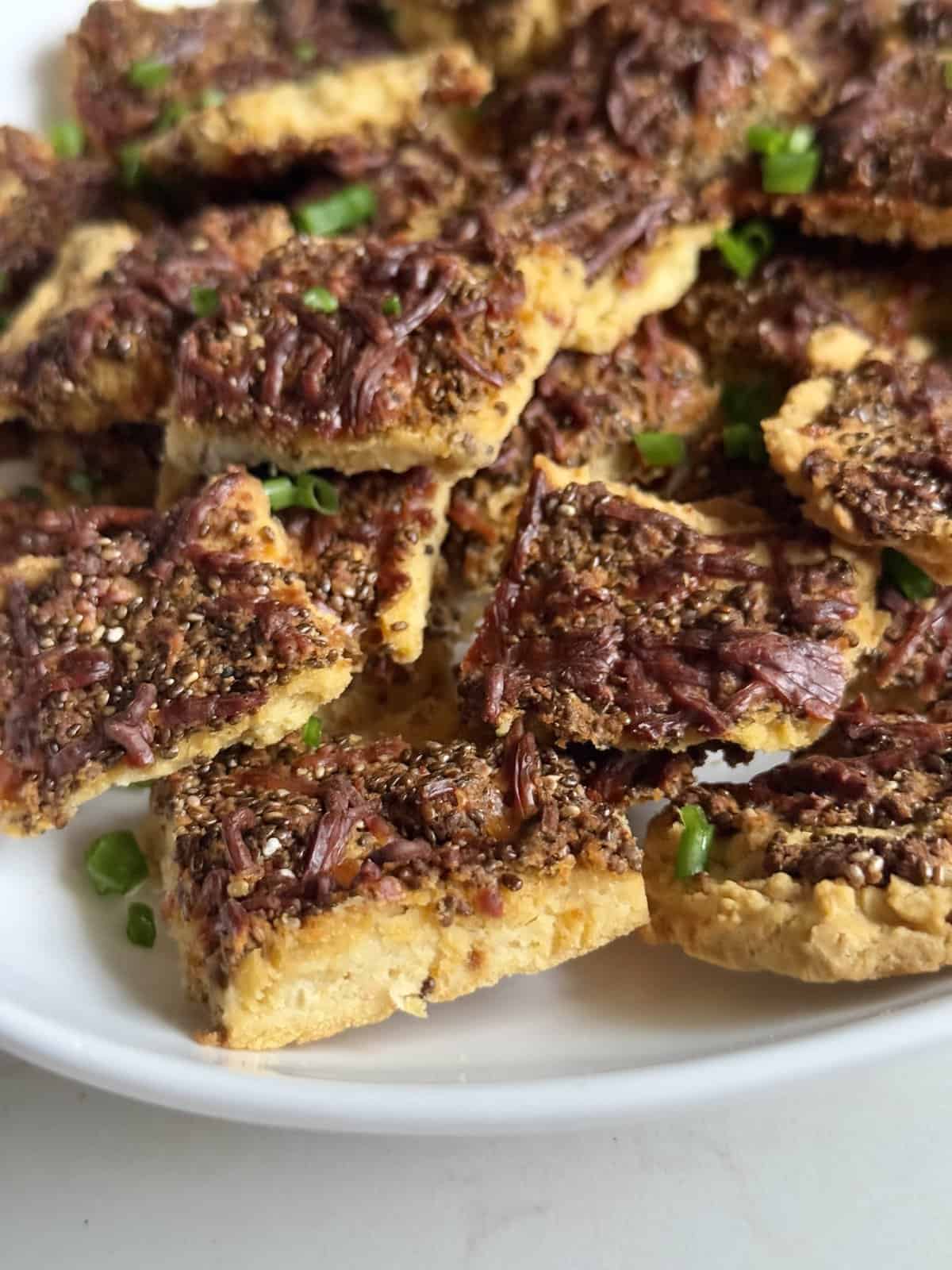 Crispy Flourless Chickpea Crackers - Hungry Happens