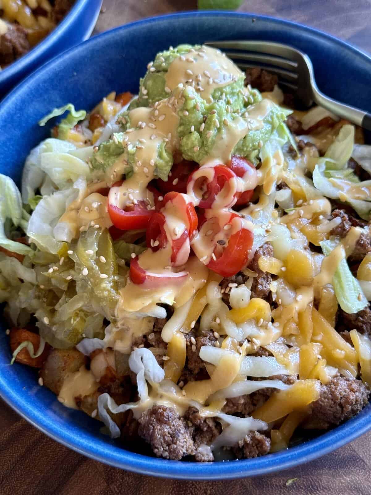 Easy Big Mac in a Bowl - Hungry Happens