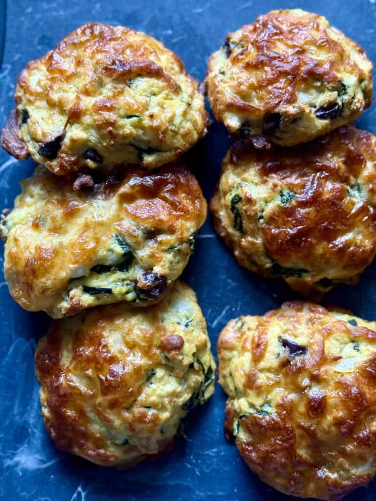 Easy Spinach + Feta Egg Biscuits (Low Carb) - Hungry Happens