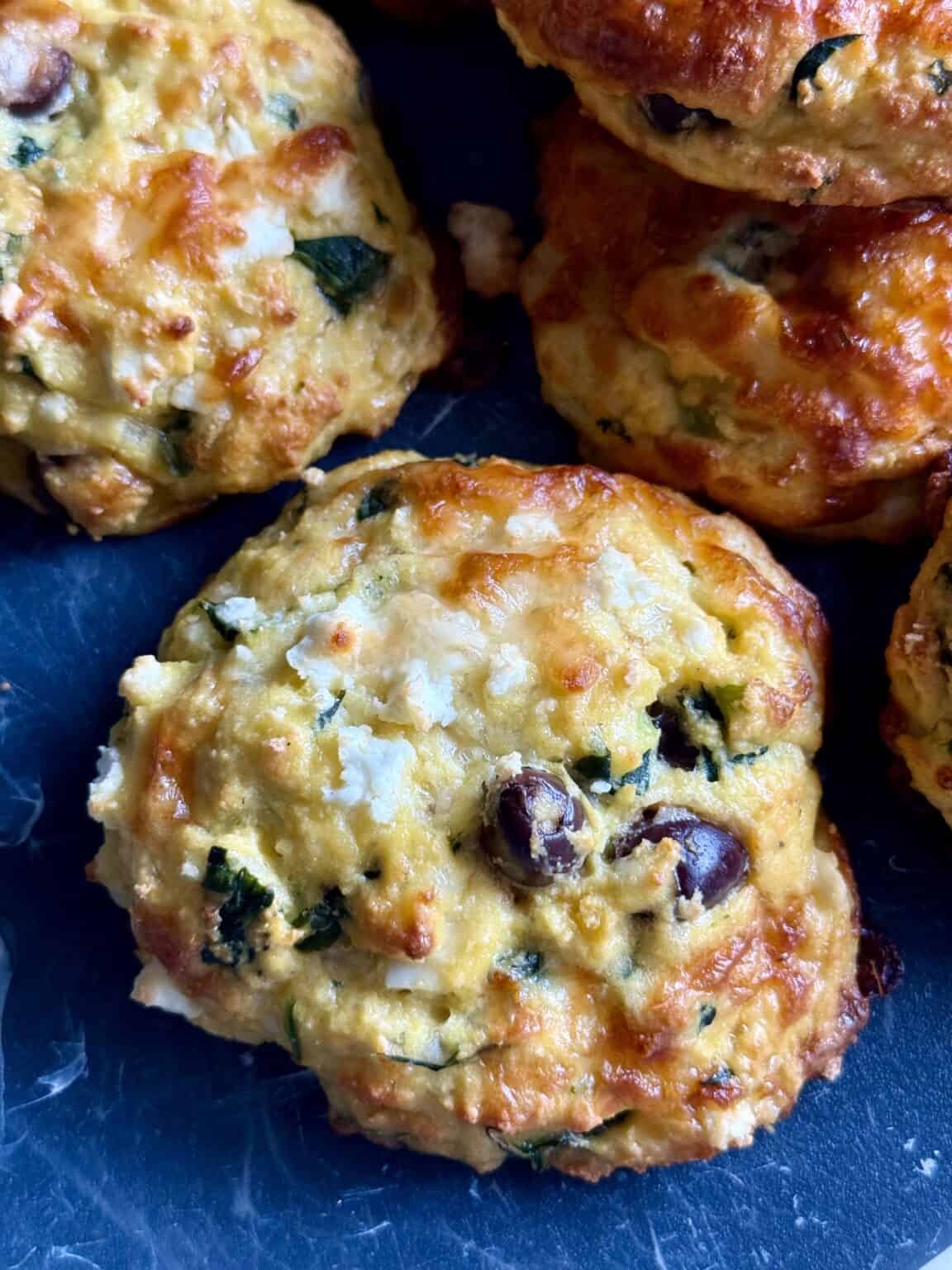 Easy Spinach + Feta Egg Biscuits (Low Carb) - Hungry Happens