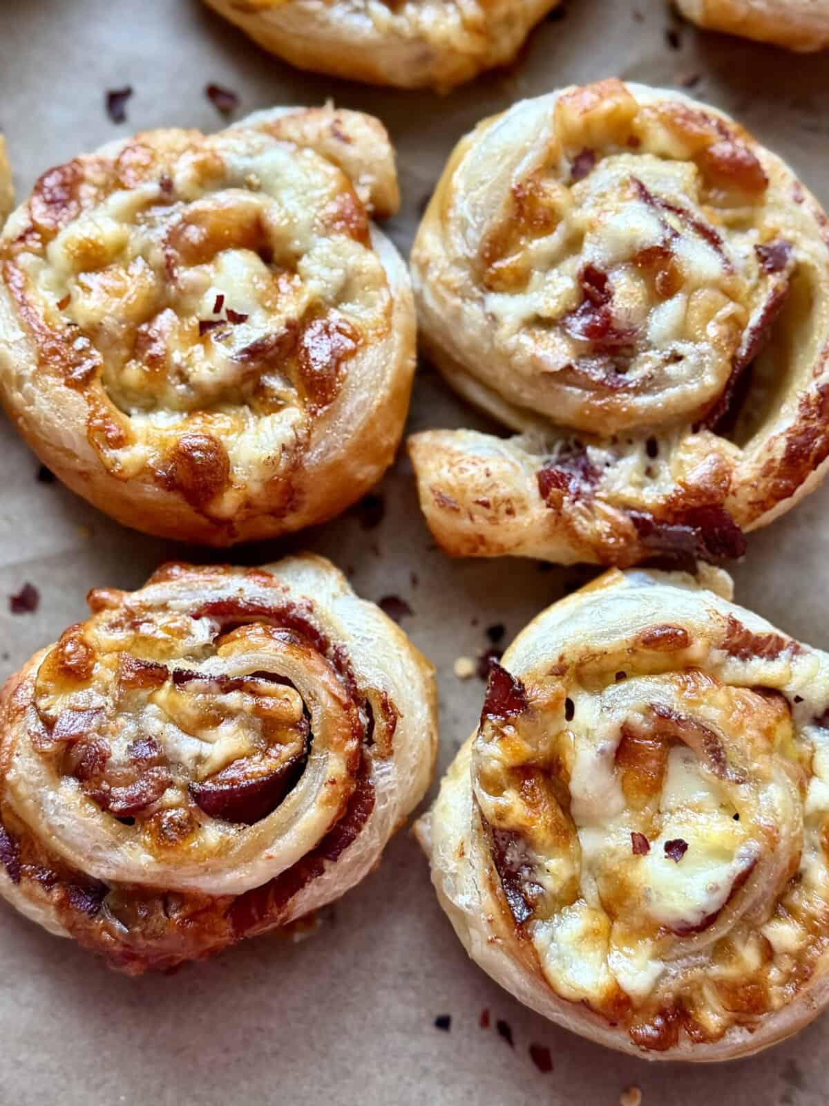 Italian Puff Pastry Pinwheels - Hungry Happens