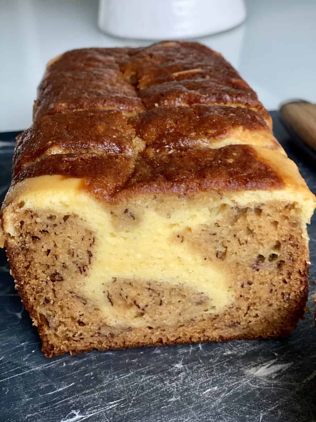 Cream Cheese Banana Loaf - Hungry Happens