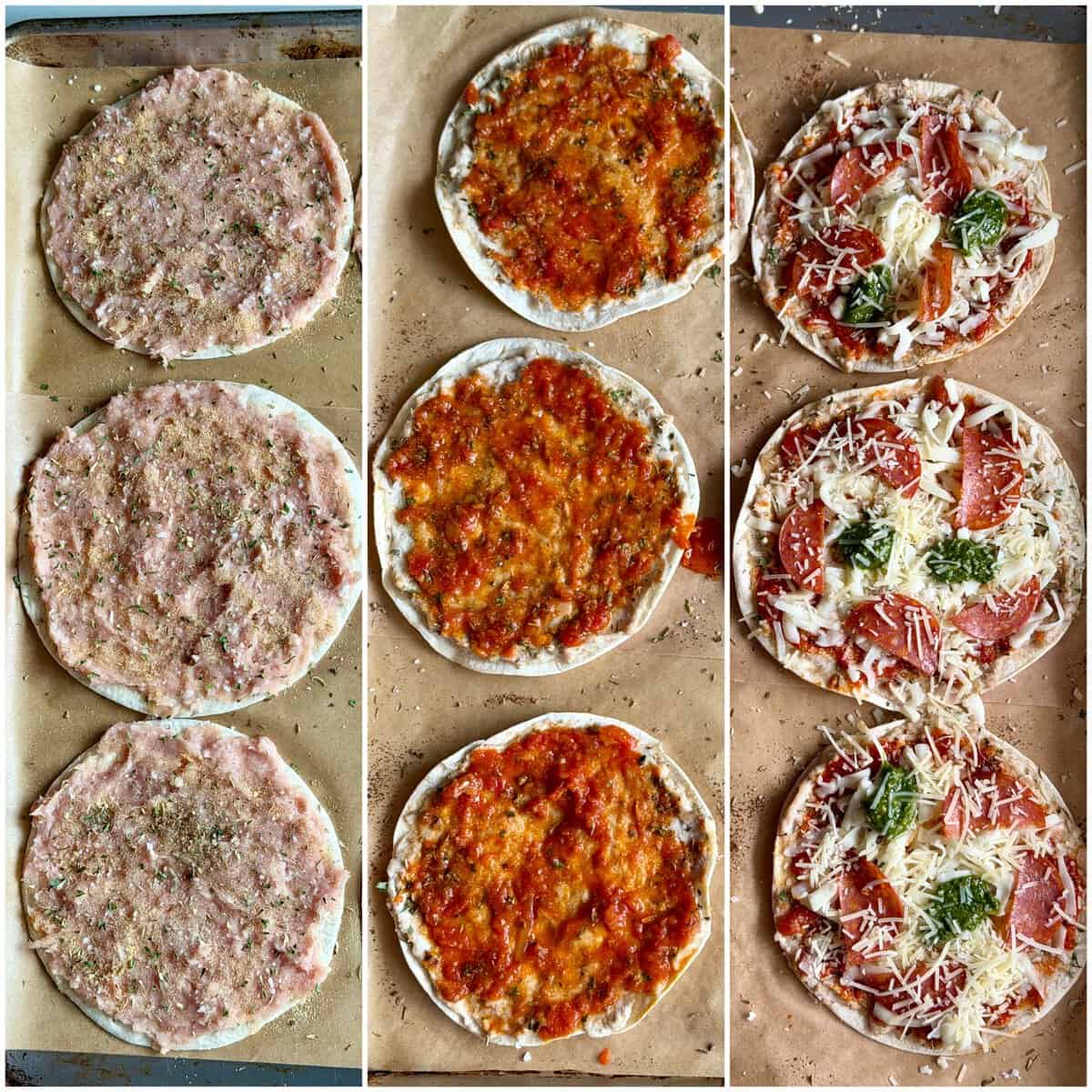 Sheet Pan Chicken Pizza Smashed Tacos (High Protein) - Hungry Happens